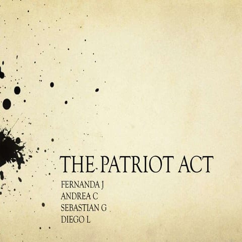 Patriot act | PPTX