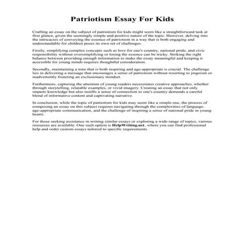 Patriotism Essay For Kids.pdf