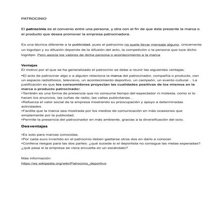 Contrato de patrocinio deportivo - Conceptos básicos de Derecho ...