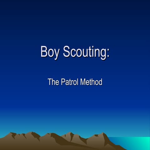 Scouting and patrol system123-method.ppt