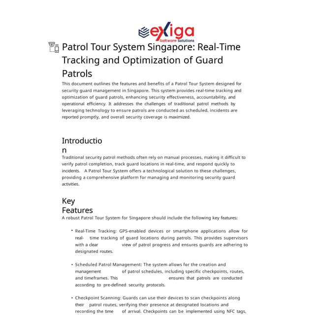 Patrol Tour System Singapore_ Real-Time Tracking and Optimization of ...
