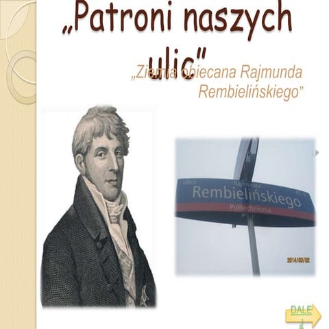 Patroni naszych ulic raj. rembieliński (1) | PPT