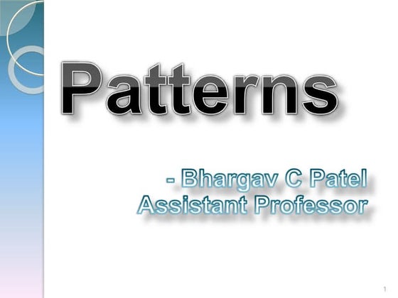 TYPES OF PATTERN AND ITS APPLICATION | PPTX | Woodworking | Arts and Crafts
