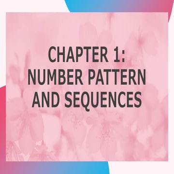 FORM 2 CHAPTER 1: NUMBER PATTERN AND SEQUENCES | PDF