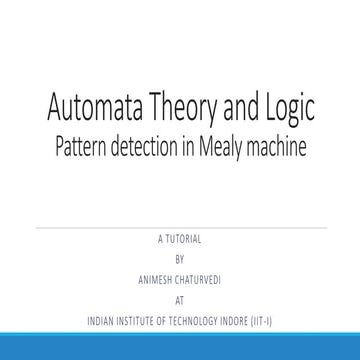 Pattern detection in mealy machine | PDF