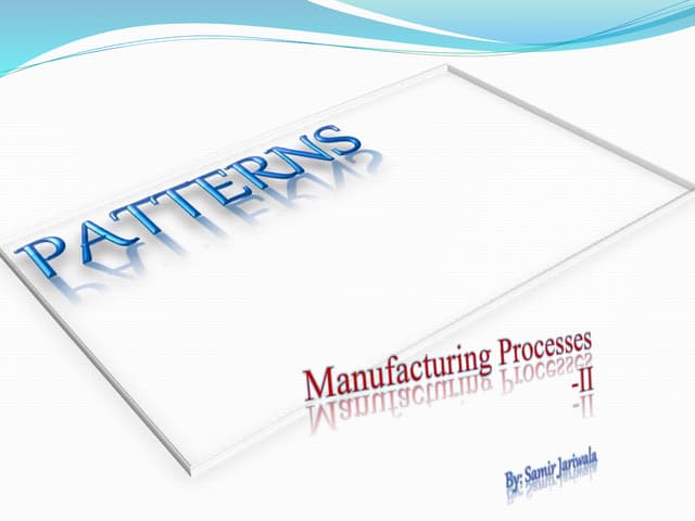 TYPES OF PATTERN AND ITS APPLICATION | PPTX