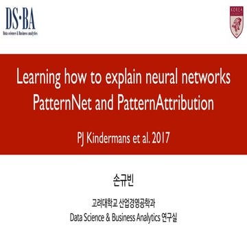Learning How To Explain Neural Networks Patternnet And Patternattribution Ppt 