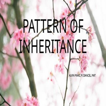 PATTERN OF INHERITANCE-MENDELIAN GENETICS.pptx