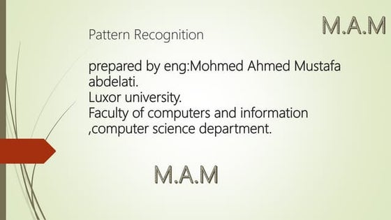 Pattern recognition in ML.pdf | Computing | Technology & Computing