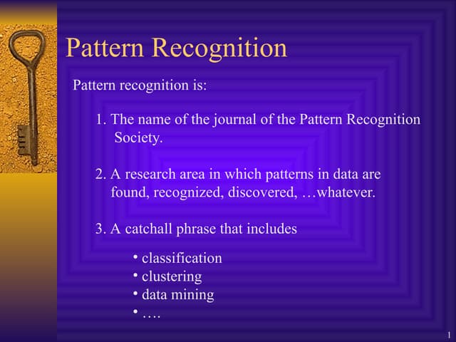Pattern Recognition- Basic Lecture Notes | PPT Pattern Recognition- Basic Lecture Notes | PPT