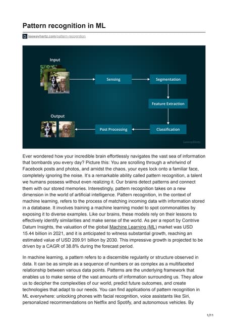 Machine learning and pattern recognition | PPTX | Technology Industry | Industries