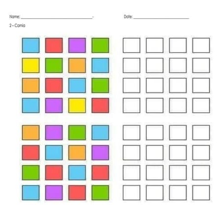PATTERNS exercises for children about colors | DOCX