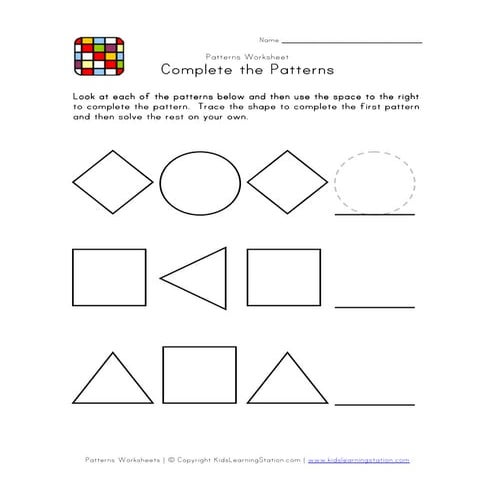 Patterns worksheet-1easybw | PDF
