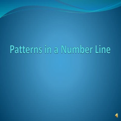 Patterns in a number line | PPTX