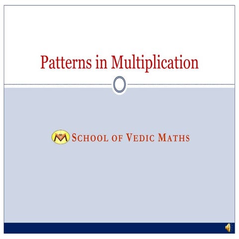 Patterns in multiplication | PPT