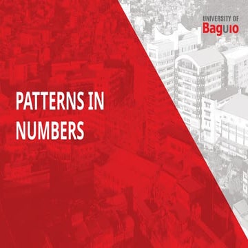 PATTERNS IN NUMBERS PATTERNS IN NUMBERSs | PPTX