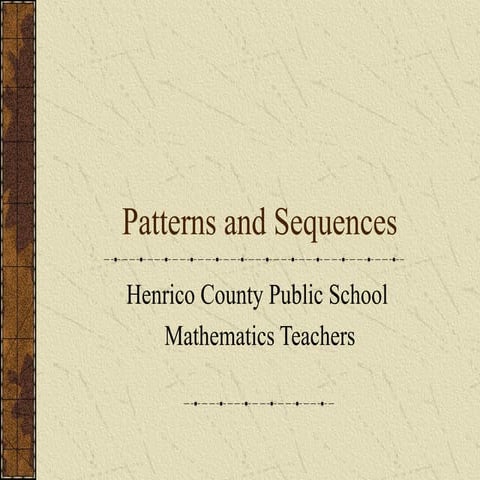 Understanding Patterns and Sequences in Mathematics: Arithmetic and ...