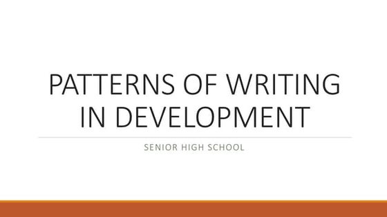 Patterns of paragraph development: Narration, Description & Definition ...