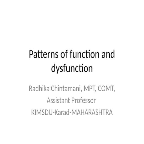 Patterns of dysfunctions | PPT