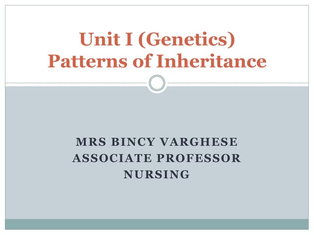 Sex linked inheritance | PDF