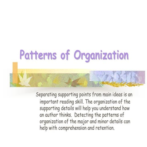 Patterns of organization-2 | PDF | Smoking Cessation | Wellness