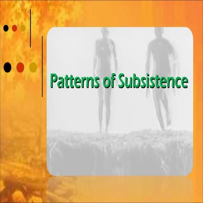 Patterns of subsistence | PPT