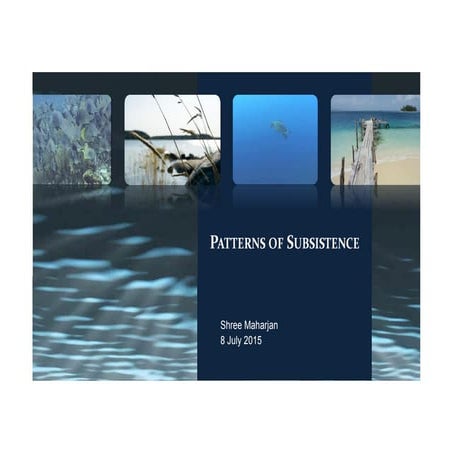 Patterns of subsistence shree's presentation | PDF