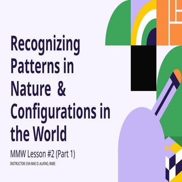 PATTERNS AND REGULARITIES IN NATURE 2024 | PPTX
