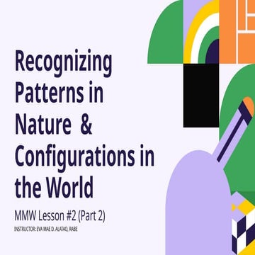 Recognizing Patterns in Nature and Mathematical Configurations in the ...