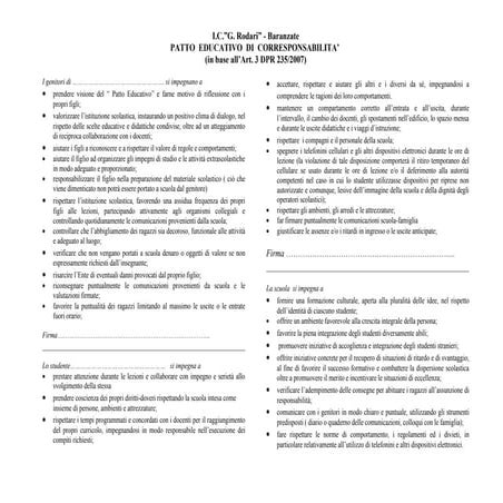 Patto educativo | DOC