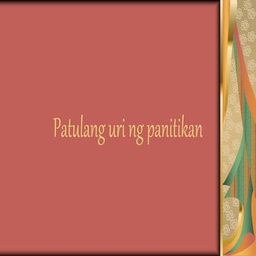 Mga dulang pantanghalan | PPTX