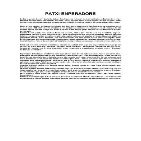 Patxi enperadore | PDF