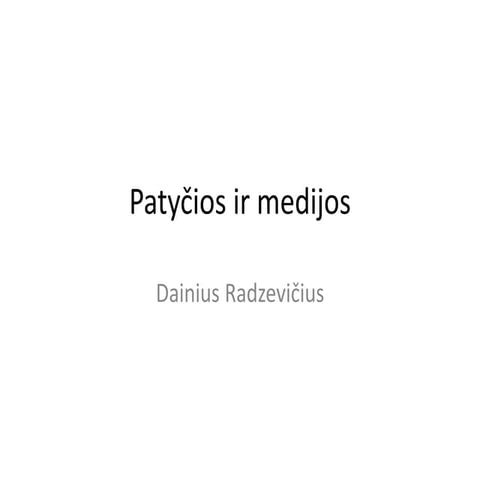 Patyčios ir medijos 2015 | PPT