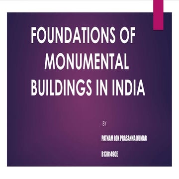 Monuments foundations | PPTX