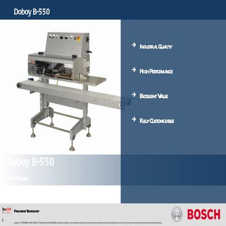 Bosch/Doboy B-550 | PPT | Technology & Computing