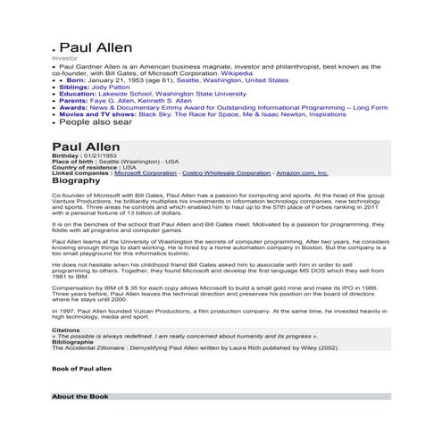 Paul allen | PDF