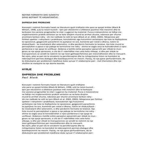 NOTIMI FORMATIV DHE SUMATIV SIPAS NOTIMIT TË ARSIMTARËVE - Paul Black | DOC