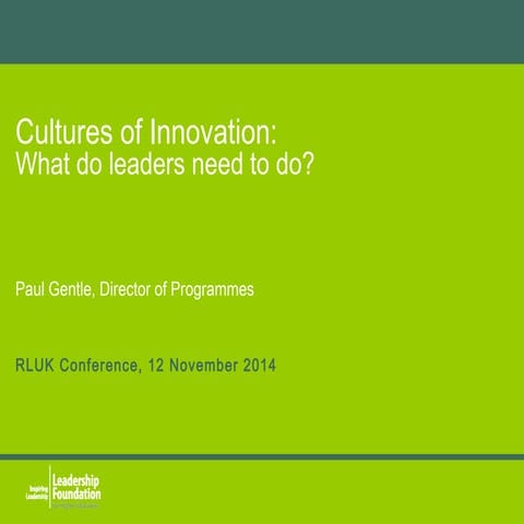 Paul Gentle, LFHE #RLUK14 | PPT