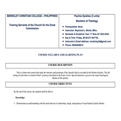 Pauline Epistles Syllabus.docx