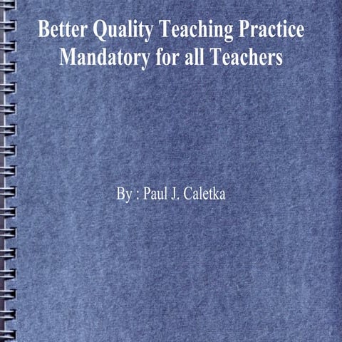 Quality teaching tl1 | PPTX