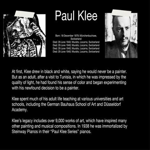 Paul Klee Introduction | PPT | Modern Art | Fine Art