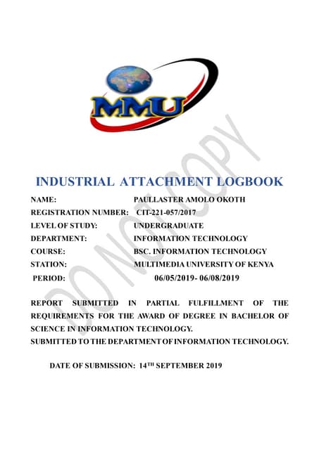Computer Science Student Final attachment Logbook | PDF