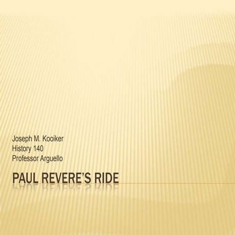 Paul revere’s ride | PPT