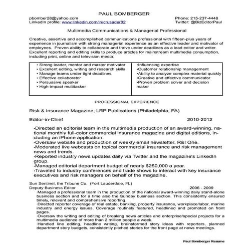 Paul updated resume 2 | DOC