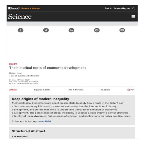 The historical roots of economic development | PDF