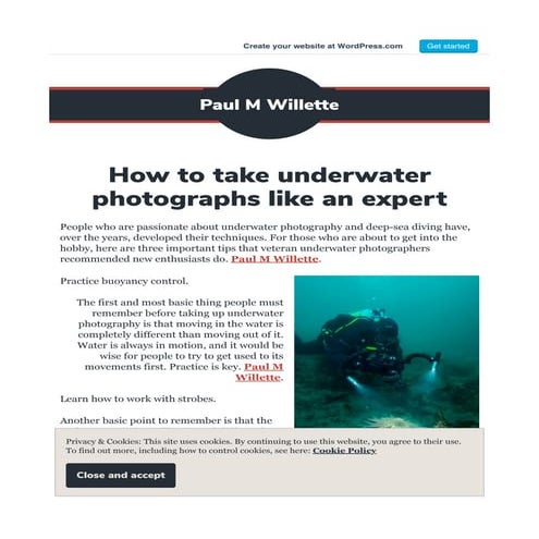 How to take underwater photographs like an expert | PDF