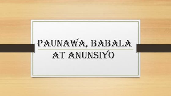 Filipino Paunawa, Babala, at Anunsyo.pptx