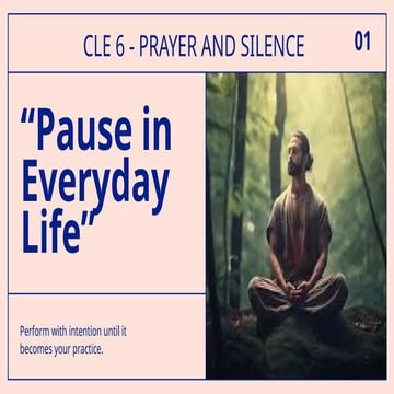 CLE - 6 "About Prayer for Grade 6 students" | PPTX