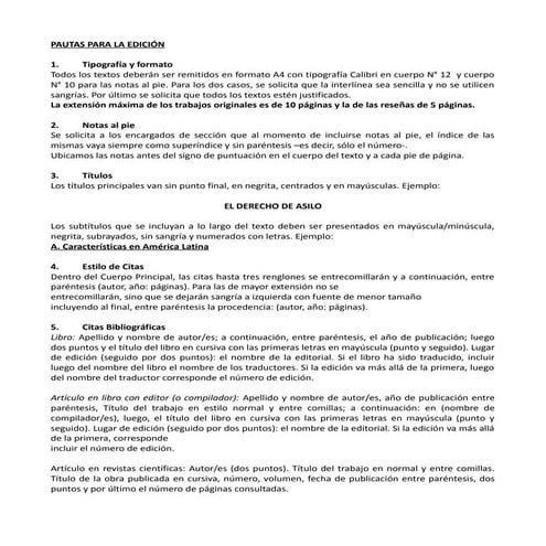 Pautas para la edición | PDF