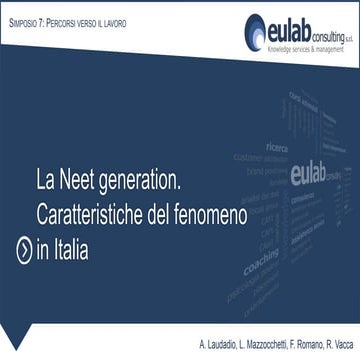 Pavia2014 la neet generation v011 | PPTX | Careers